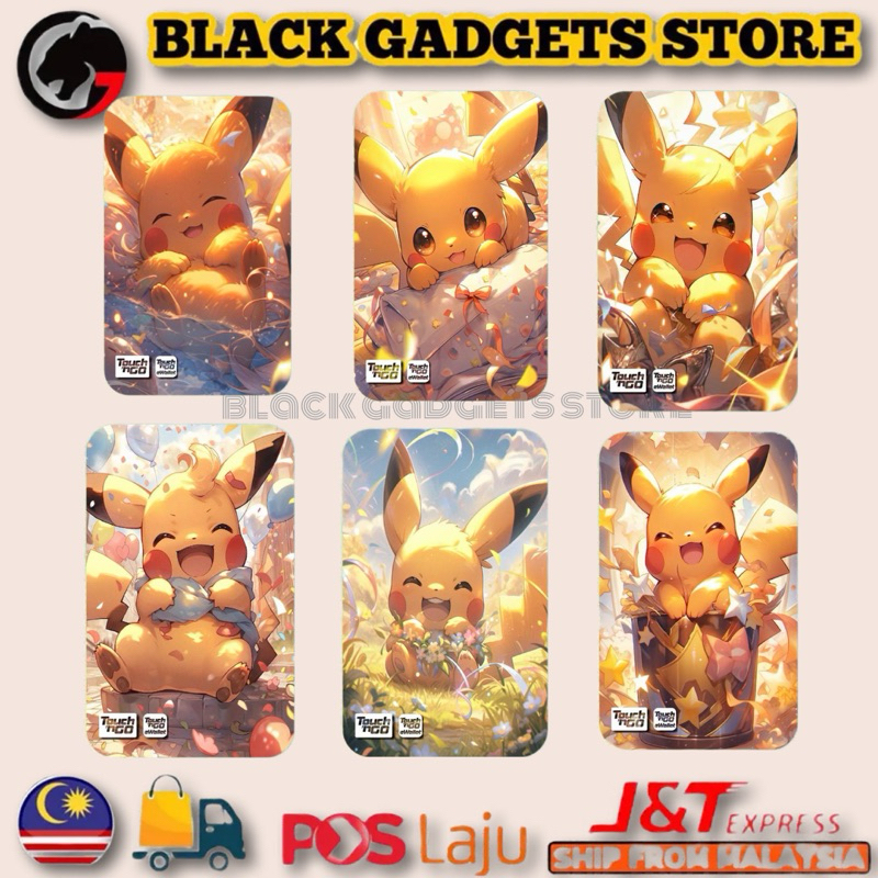 Pikachu Series for Touch n Go Card Sticker Cover TNG / Master / Visa ...