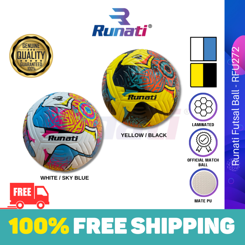 NEW ARRIVAL - RUNATI Futsal Match Ball | Bola Futsal | Laminated RFU272 ...