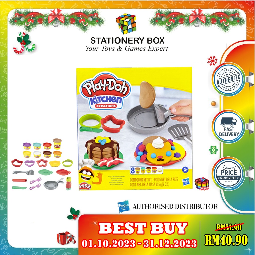 ORIGINAL - Hasbro Play-Doh Flip N Pancakes Play Food Set, for Kids 3 ...