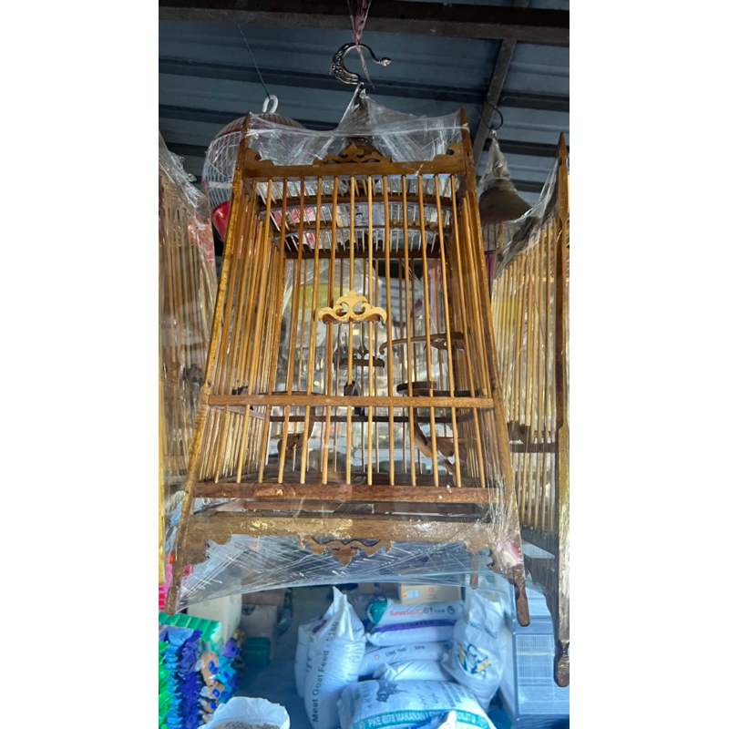 Sangkar Kayu Ukir Burung Candik Saiz 13 Bilah 13 | Shopee Malaysia
