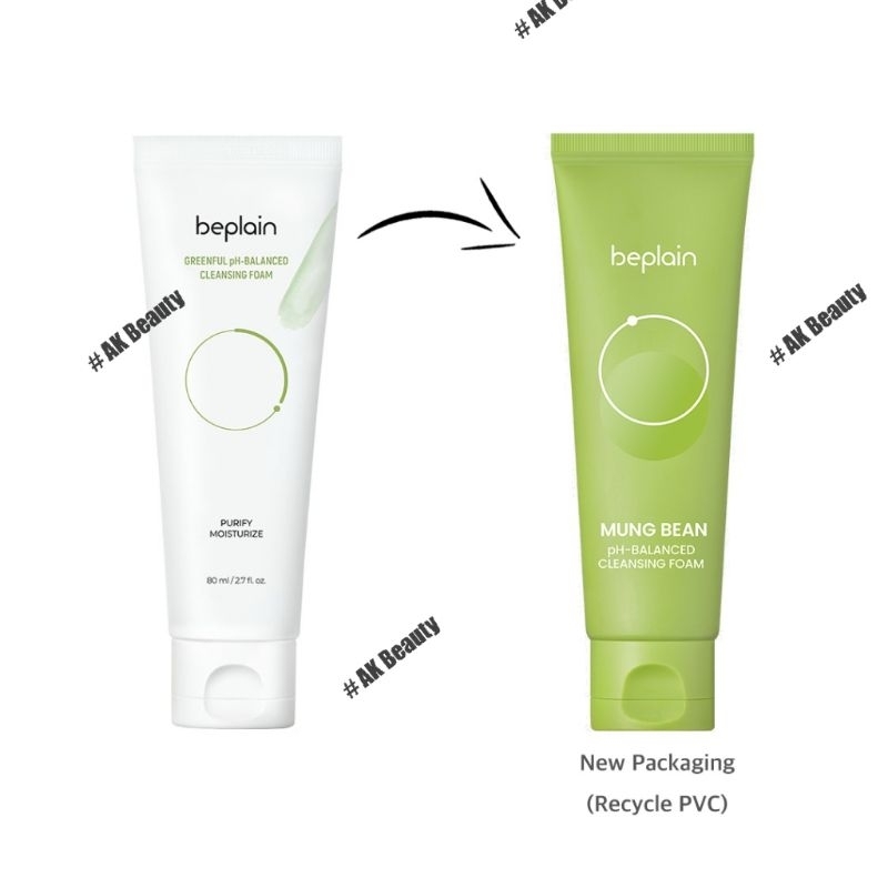 Beplain Mung Bean pH-Balanced Cleansing Foam 80ml/160ml 绿豆洗面奶 | Shopee Malaysia