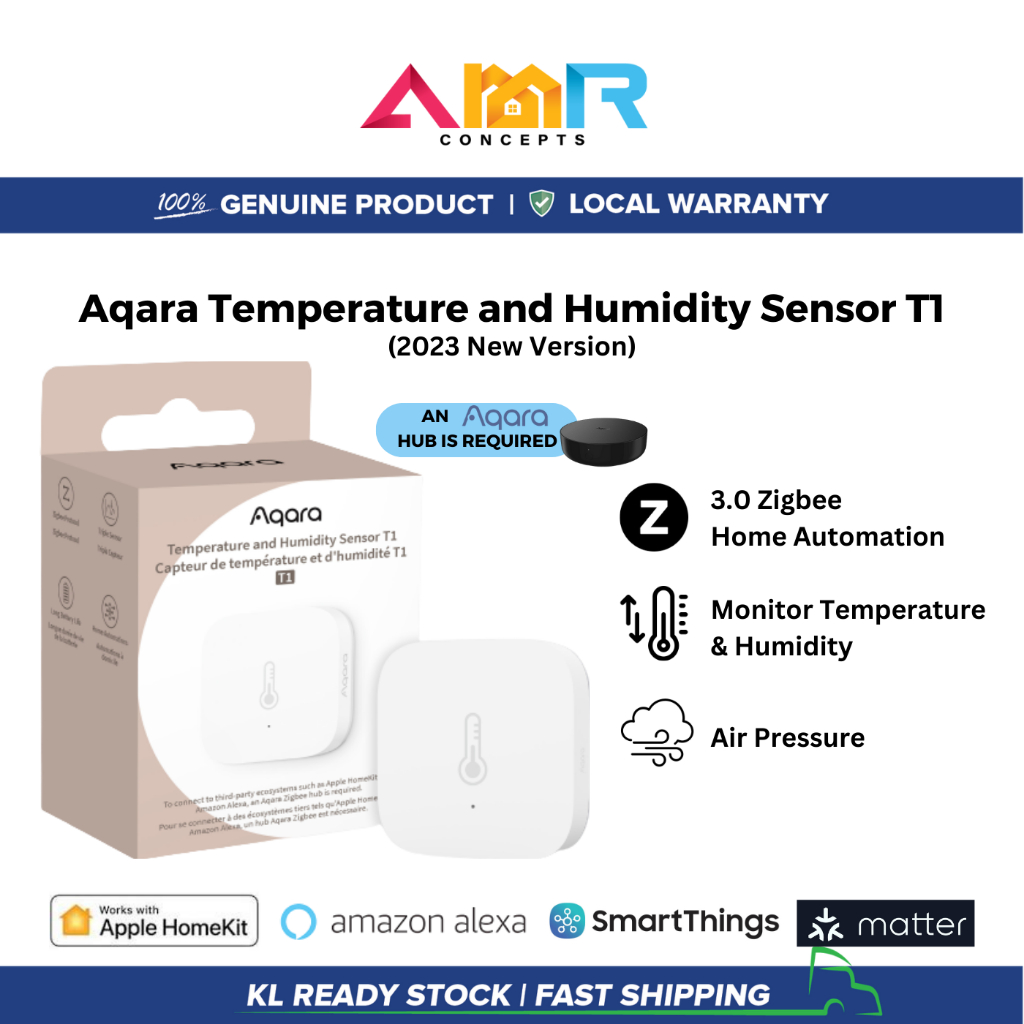 Aqara Temperature & Humidity Sensor T1 Notification Smart Home Remote ...