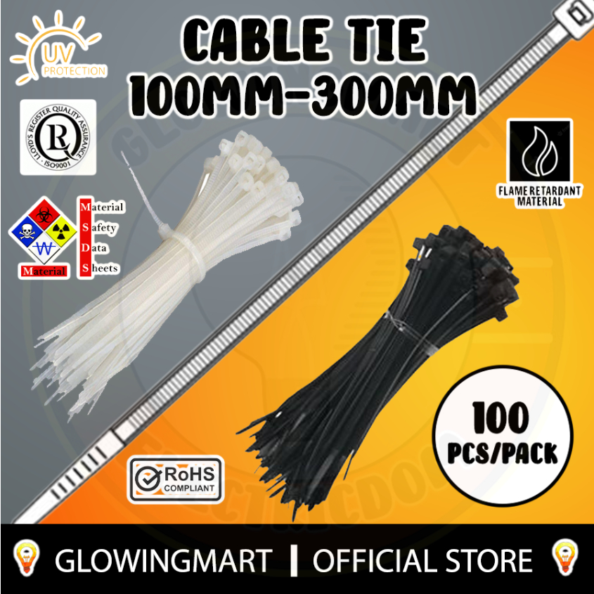 OK-IN & MURAKO Cable Ties Nylon Wire 100pcs 4"6"8"10"12" Pengikat Wayar ...