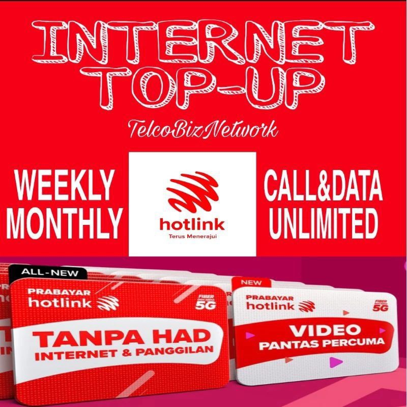 HOTLINK TOPUP & INTERNET DATA UNLIMITED | Shopee Malaysia