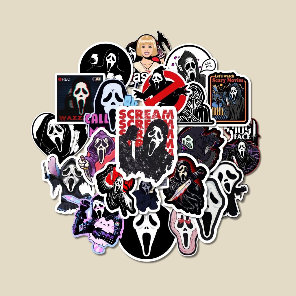 🔥READY STOCK🔥 Ghost Face Scream Horror Slasher Waterproof Glossy ...