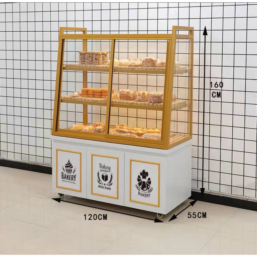 Bread cabinet display cabinet cake pastry shop baking side island ...