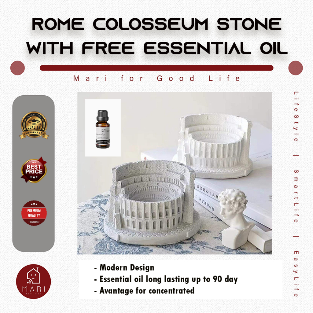 ROME COLOSSEUM STONE DIFFUSER with essential oil/罗马斗兽场扩香石免费精油/Ins decoration Diffuser stone ...