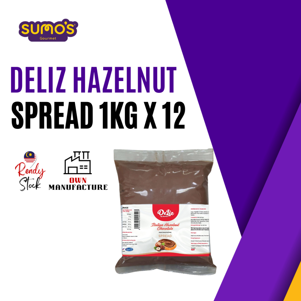 𝐖𝐇𝐎𝐋𝐄𝐒𝐀𝐋𝐄 𝟏2 𝐏𝐀𝐂𝐊 - Deliz Hazelnut Chocolate Spread-12KG | Shopee Malaysia