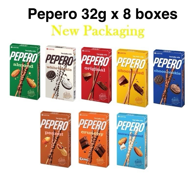 100% ORIGINAL Lotte Pepero Big Pack 256g (32g x 8 boxes) | Shopee Malaysia