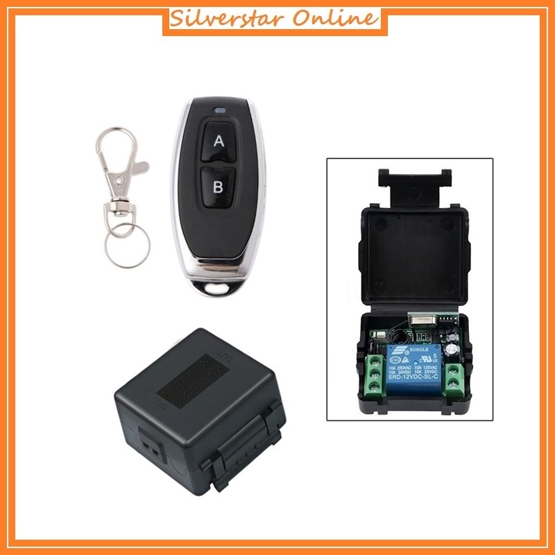 Remote Control 1 Channel Receiver 433mhz Relay Switch Wireless ...