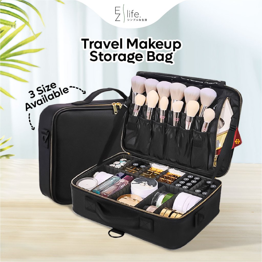 Beg Solekan EzLife Travel Makeup Storage Bag Small/Medium/Large ...