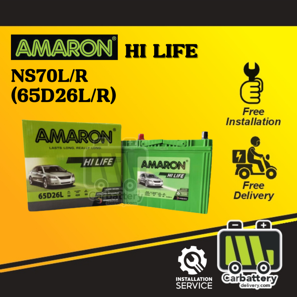 Installation Provided Amaron Hi Life NS70 NS70L NS70R 65D26L 65D26R Car ...