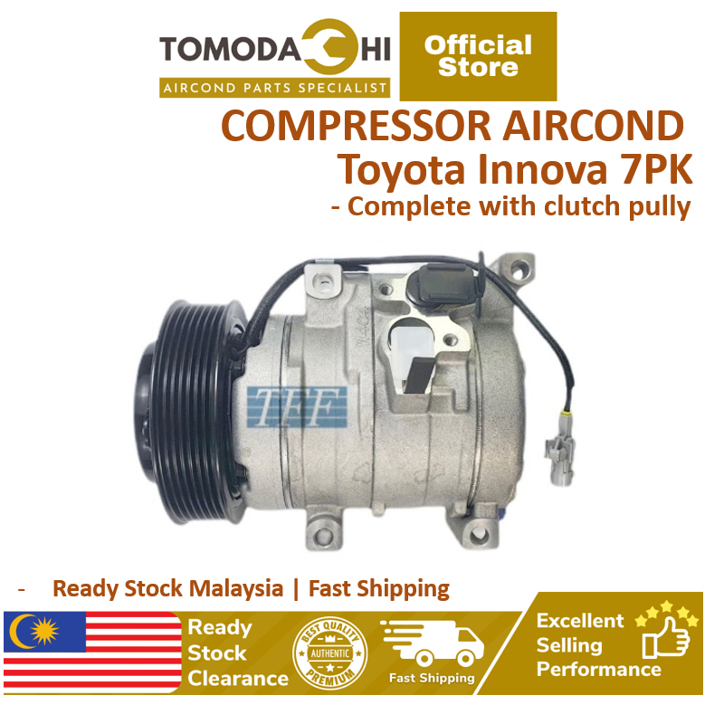 TOMODACHI Car Aircond Parts Compressor Toyota Innova 7PK 2003 ...