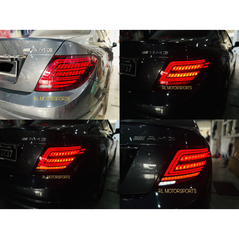 Mercedes benz w204 2007-2014 W205 Facelift Style rear brake led light ...