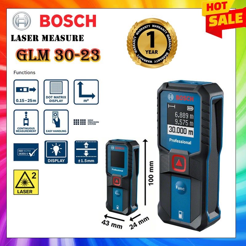 BOSCH GLM 30-23 PROFESSIONAL LASER MEASURE GLM30-23 | Shopee Malaysia