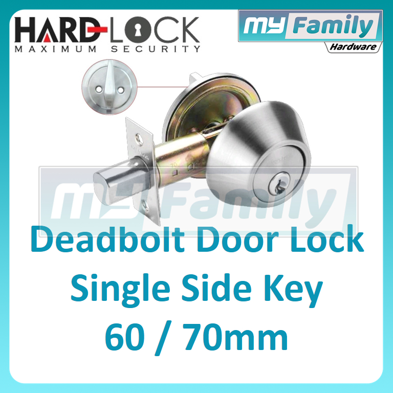 HARDLOCK HLD101 Deadbolt Door Pintu Lock Single Side Key Round SN AC AB ...