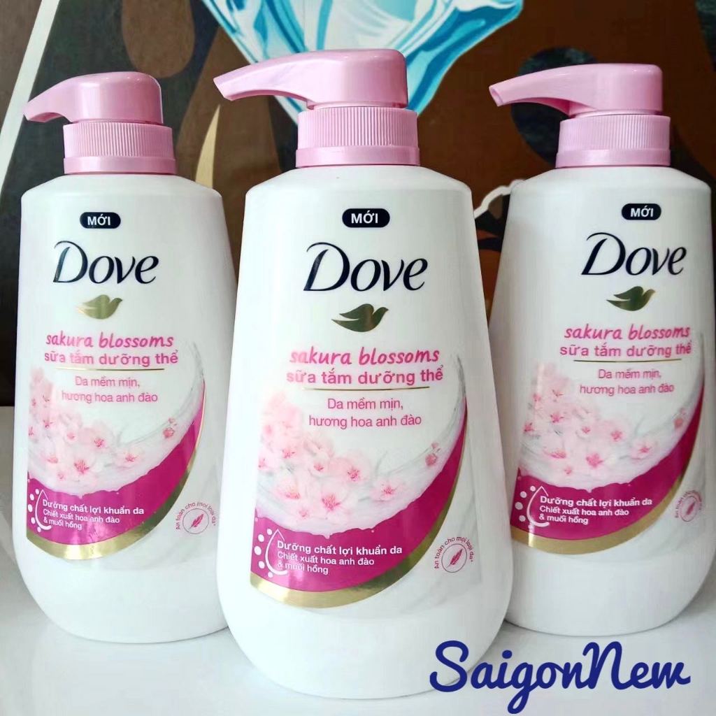 DOVE Sakura Blossoms Sua Tam Da Mem Min - 500ml (Hair Shampoo) | Shopee ...