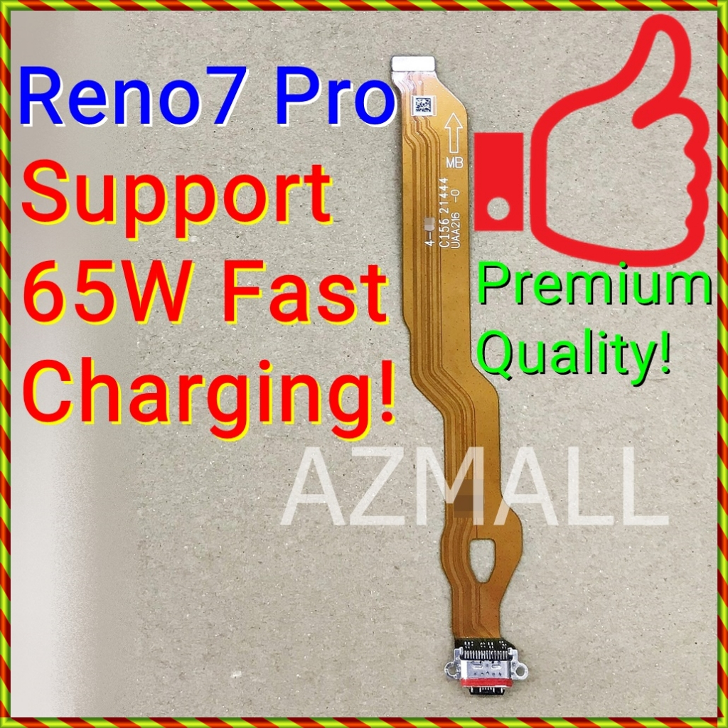 (65W Fast Charge) NEW ORI Charging Port Board Flex Ribbon for Oppo Reno7 Pro 5G / Reno 7 Pro ...