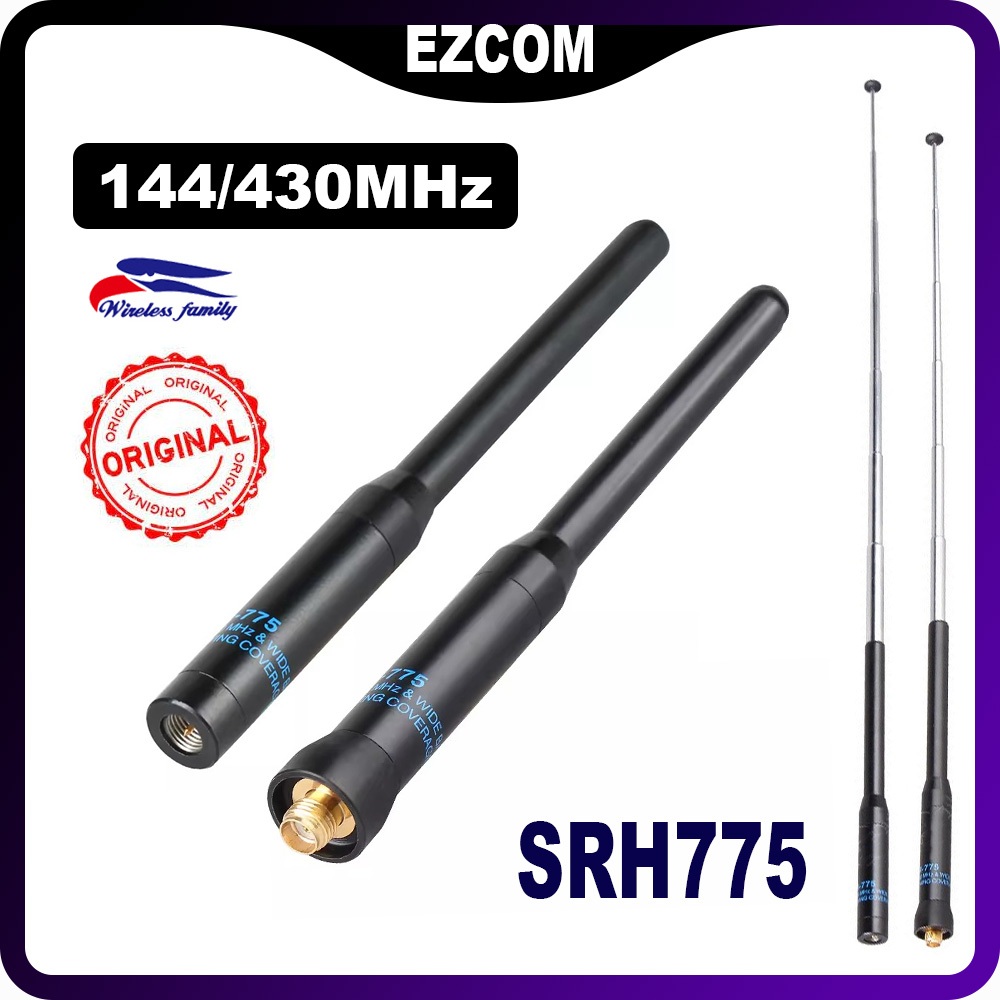 Harvest Taiwan SRH775 Telescopic 144/430mhz Dual Band Antenna UHF VHF UV Frequency Baofeng ...
