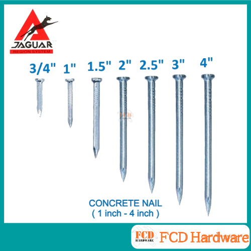 3/4" - 4'' Concrete Nail / Wall Nail / Paku Simen / Paku Dinding / Paku ...