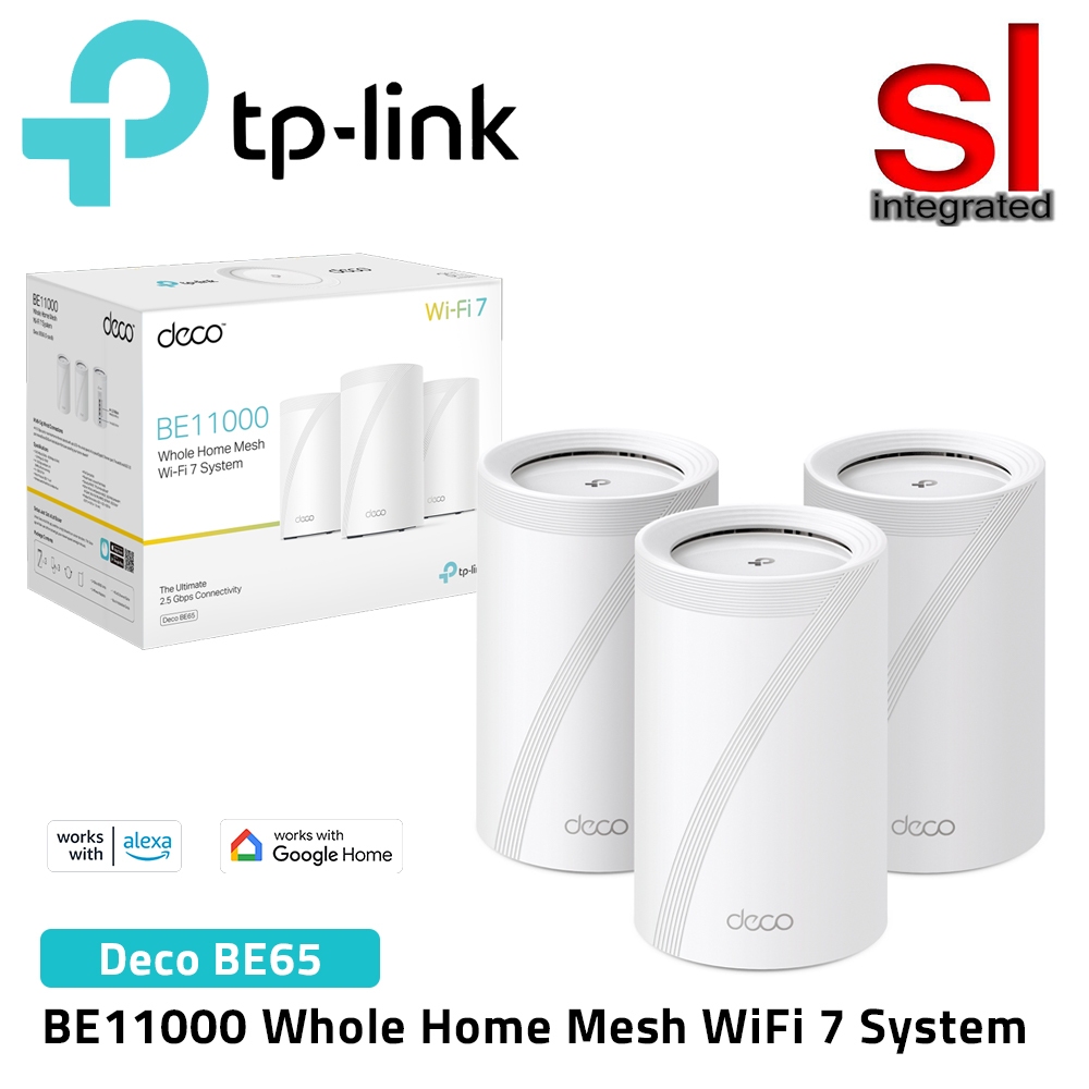 TP-LINK DECO BE65 BE11000 TRI BAND WHOLE HOME MESH WIFI 7 SYSTEM - (1 ...