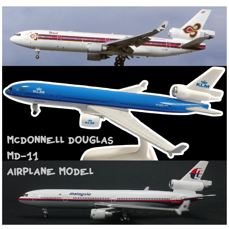 MCDONNELL DOUGLAS MD-11 22CM Aircraft Model Die-cast Metal Airplane ...