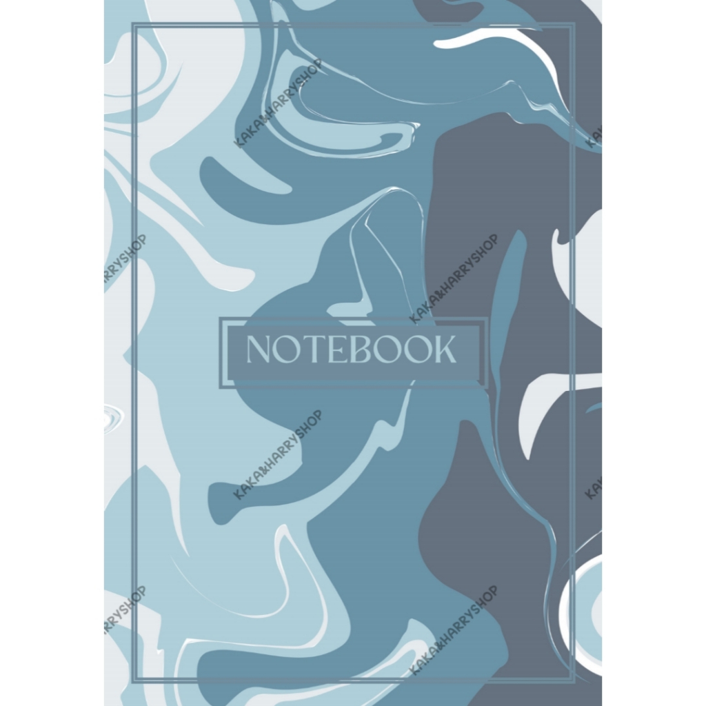 DARK BLUE MARBLED NOTEBOOK PRINTABLE PDF | Shopee Malaysia