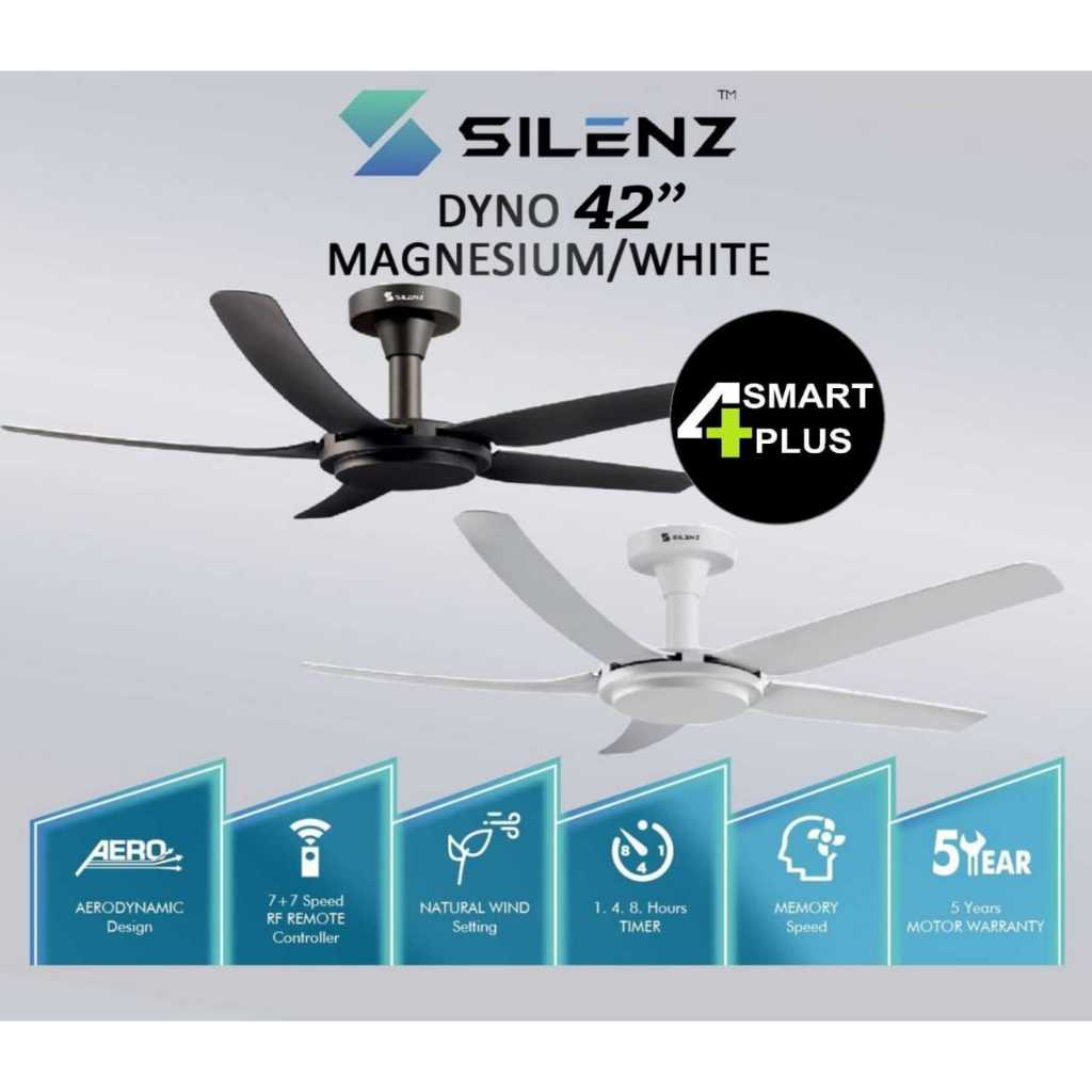 SILENZ DYNO 42" DC Motor Remote Ceiling Fan (Magnesium) | Shopee Malaysia