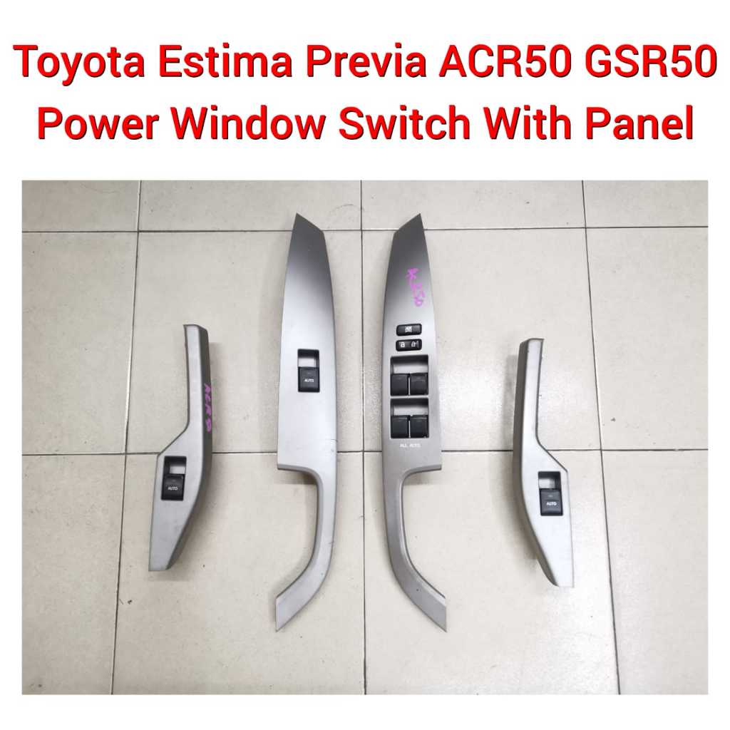 Toyota Estima Previa ACR50 GSR50 Power Window Main Switch With Panel ...