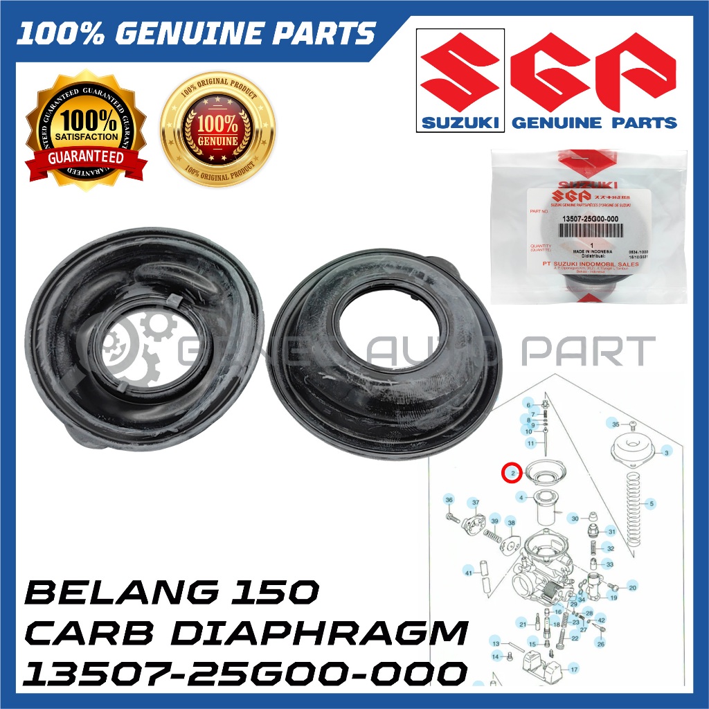 SUZUKI BELANG 150 LC135 V1-V7 CARBURETOR DIAPHRAGM [13507-25G00-000 ...