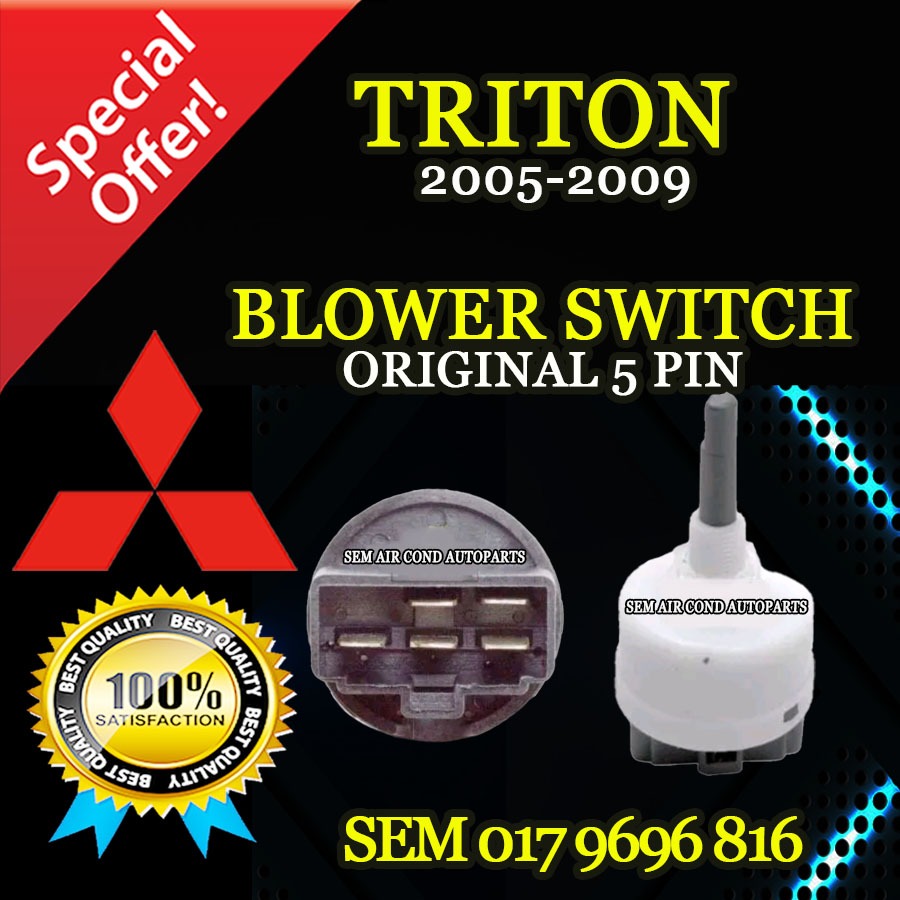 MITSUBISHI TRITON 2005-2009 YEAR OLD MODEL ORIGINAL 5 PIN BLOWER SWITCH ...