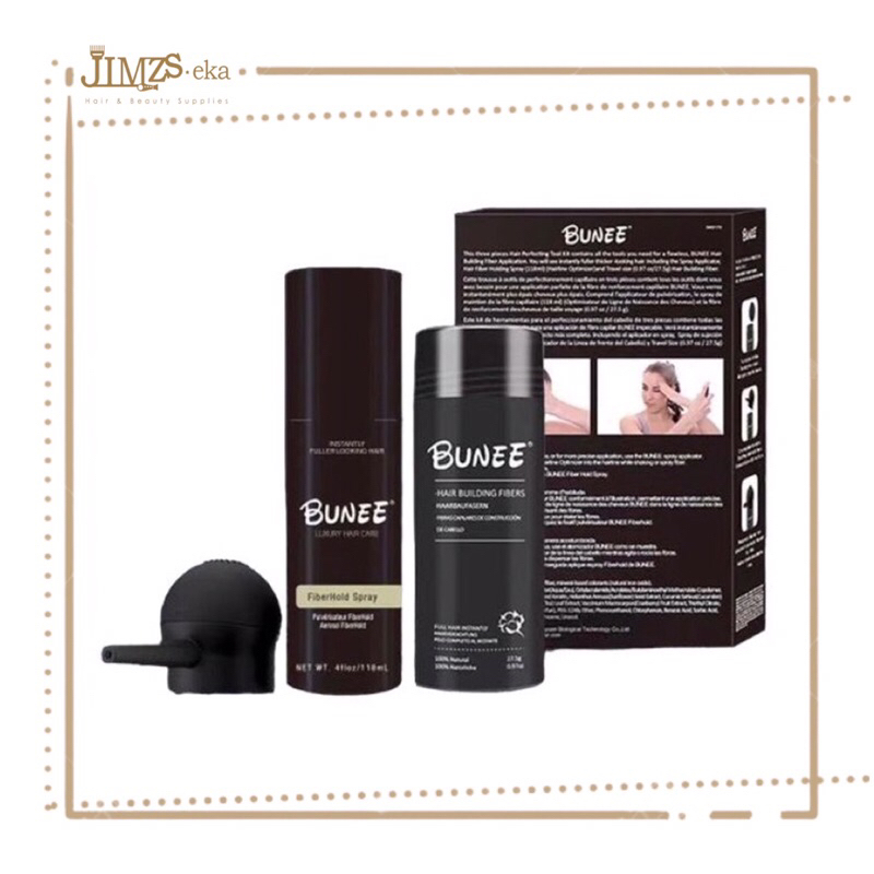 BUNEE Hair Building Fibers Hair Thickening Powder (100% Natural Hair ...