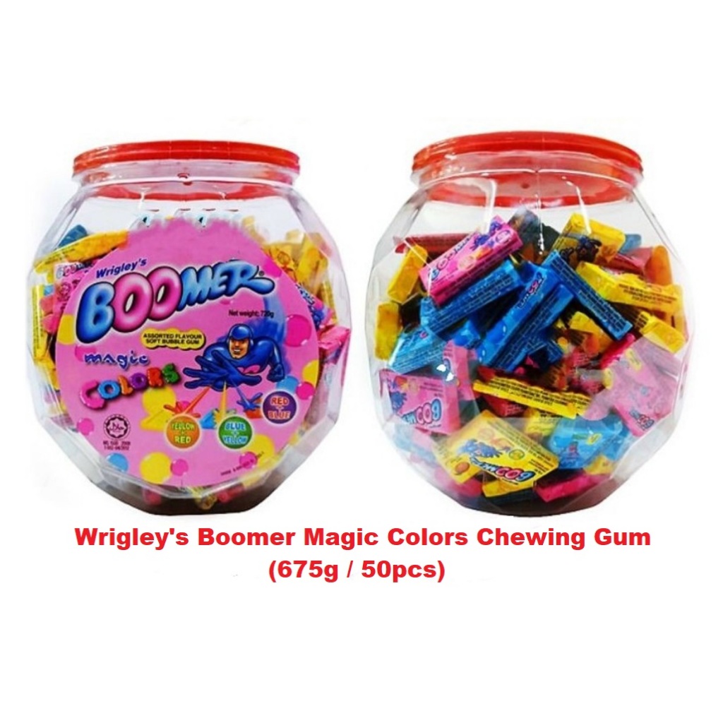 Wrigley's Boomer Magic Colors Chewing Gum (675g / 50pcs) | Shopee Malaysia
