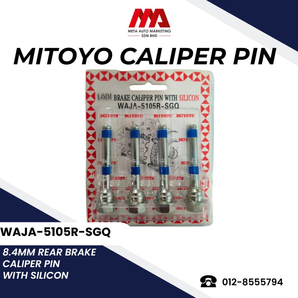 MITOYO CALIPER PIN WAJA-5105R-SGQ 8.4mm REAR BRAKE CALIPER PIN WITH ...