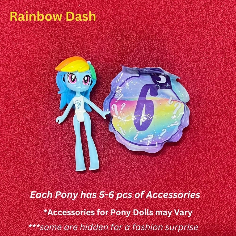 SET 5 MY LITTLE PONY Equestria Girls Fashion Squad Hasbro Mini Pony Dolls Set with Accessories ...