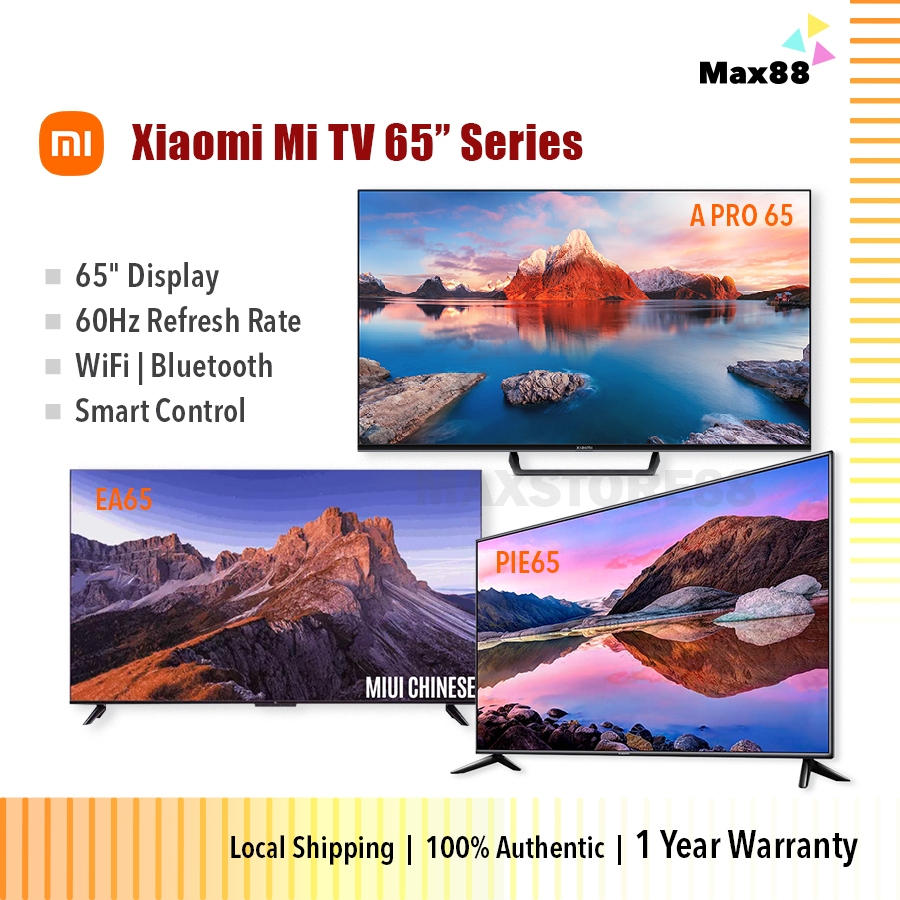Xiaomi Mi TV 65” Series 4K A Pro 65 2025 / A65 / EA65 LED Smart TV | Shopee Malaysia