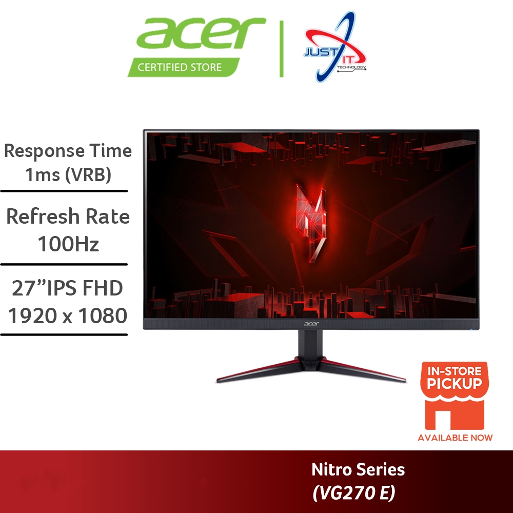 ACER NITRO ( VG270 / VG270 E ) 27" IPS 1MS 100HZ FHD AMD FREESYNC ...
