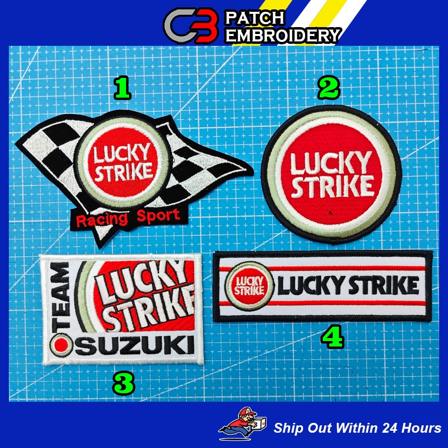 Embroidery Lucky Strike Team Suzuki Patches Sulam / PC69 | Shopee Malaysia