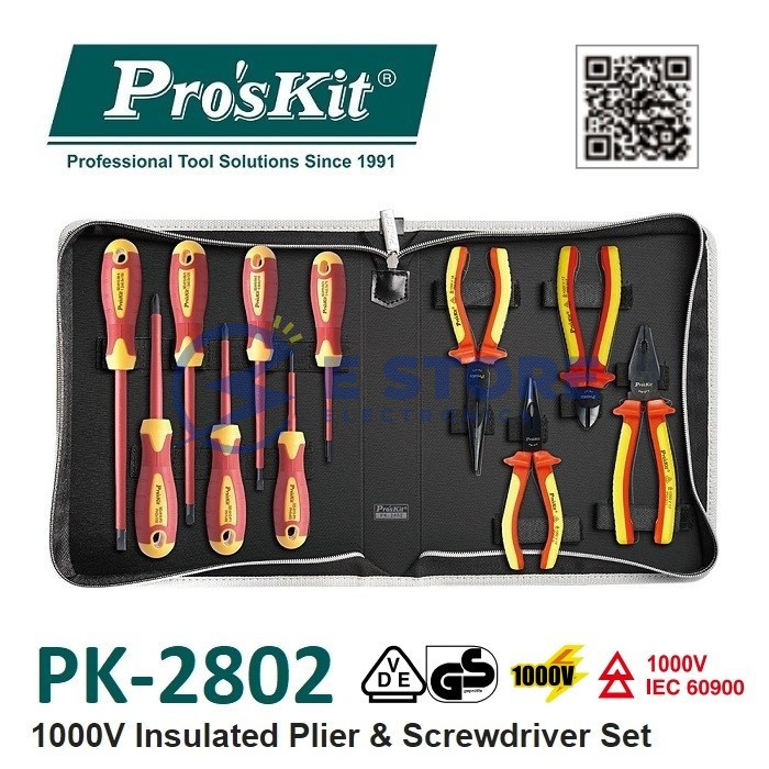Pro'sKit PK-2802 1000V Insulated Plier and Screwdriver Set (Taiwan ...