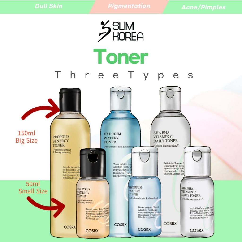 COSRX Koleksi Toner/Propolis Synergy Toner, AHA BHA Vitamin C Toner ...