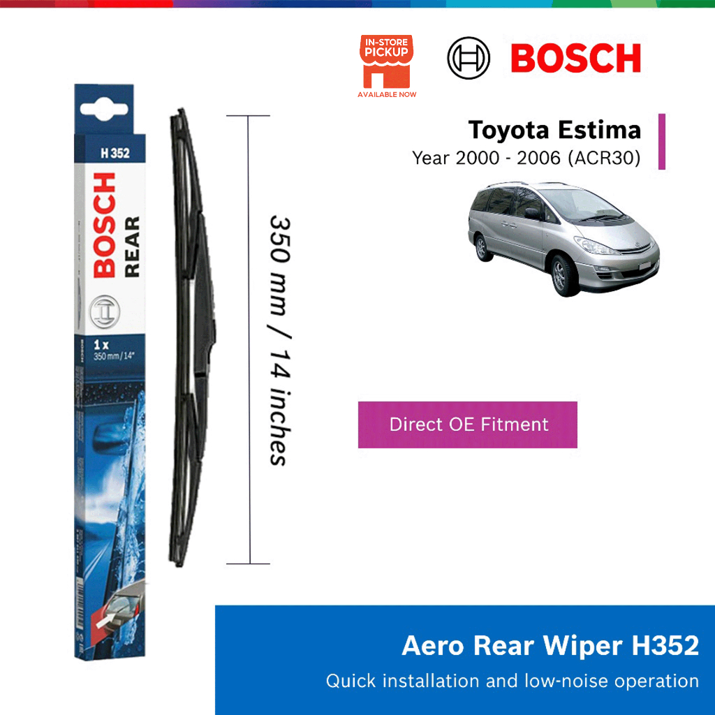 BOSCH H352 rear wiper for Toyota Estima ACR30 , year 2000 - 2006 ...
