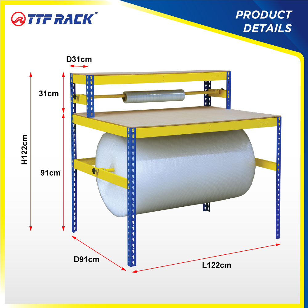 TTF Rack™️ BOLTLESS RACK PACKING TABLE/ Heavy Duty Packaging Table Online Seller Packing Table ...