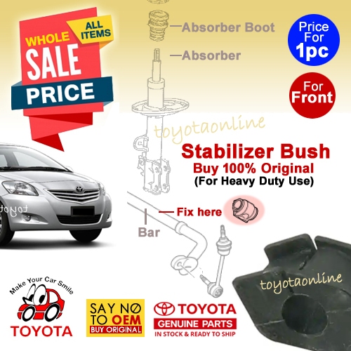 Vios (2003-19) Front Stabilizer Bush (Anti Robar Bush) 48815-0D040 ...