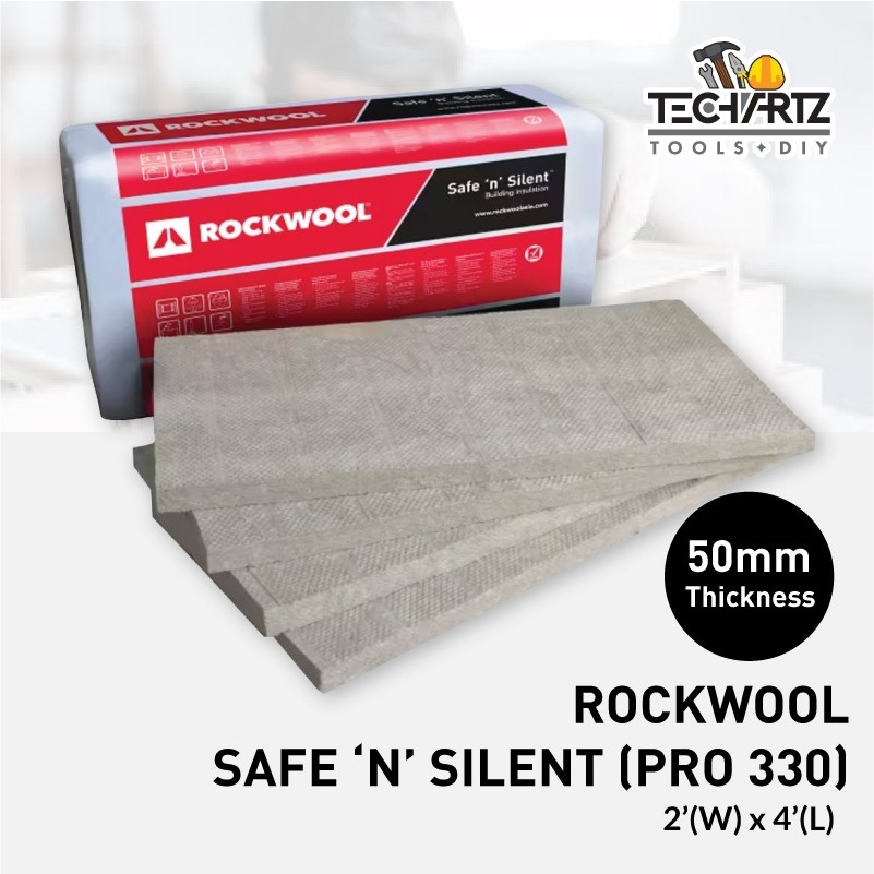 Rockwool 50mm Safe "N" Silent (PRO330) 2'(W) X 4'(L) Soundproof And ...