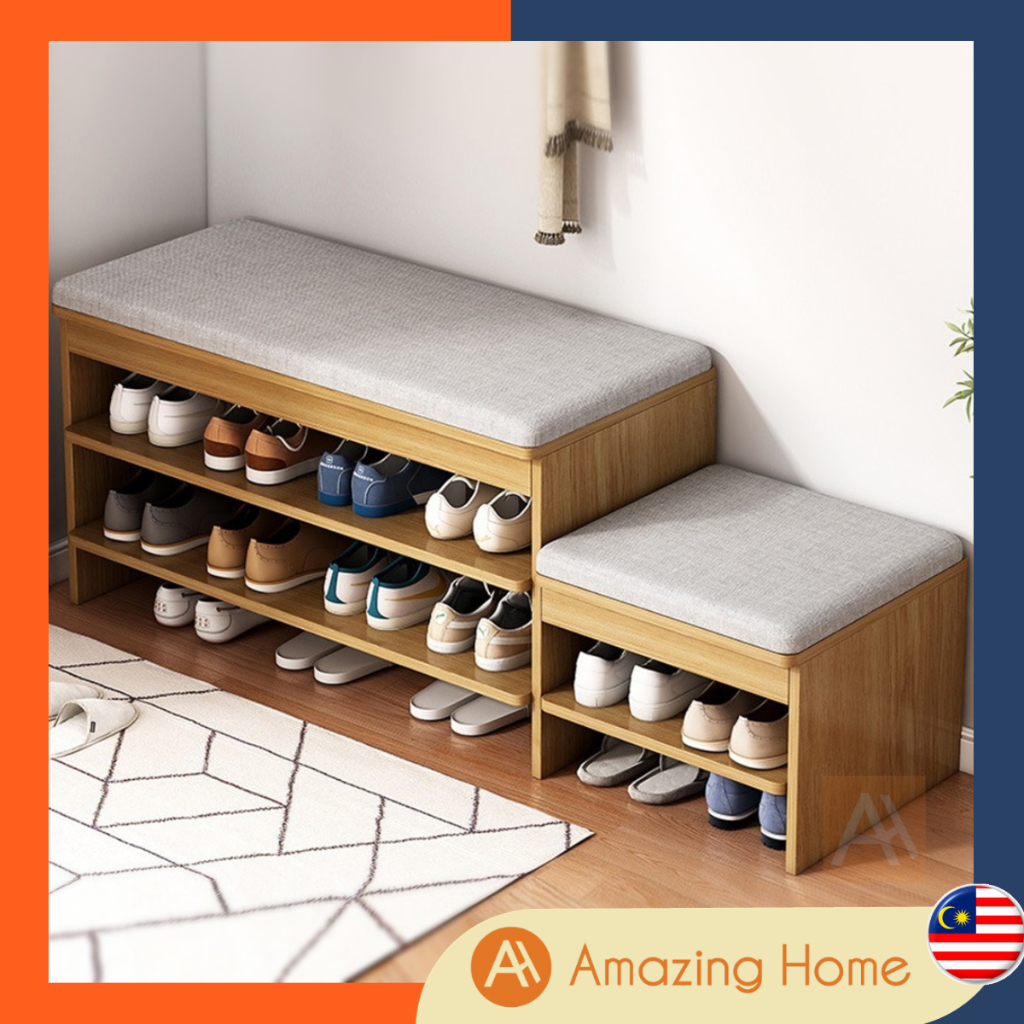 🔥Ready Stock🔥AmazingHome Shoe Cabinet Doorway Shoes Storage Bench Seat ...