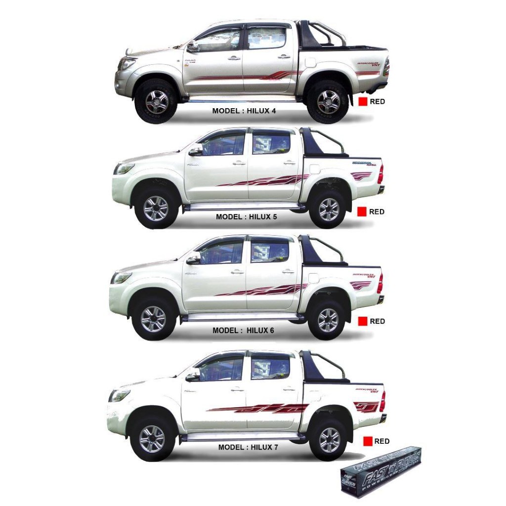 Toyota Hilux Body Sticker Car Side Body Lining Sticker Design Hilux no ...