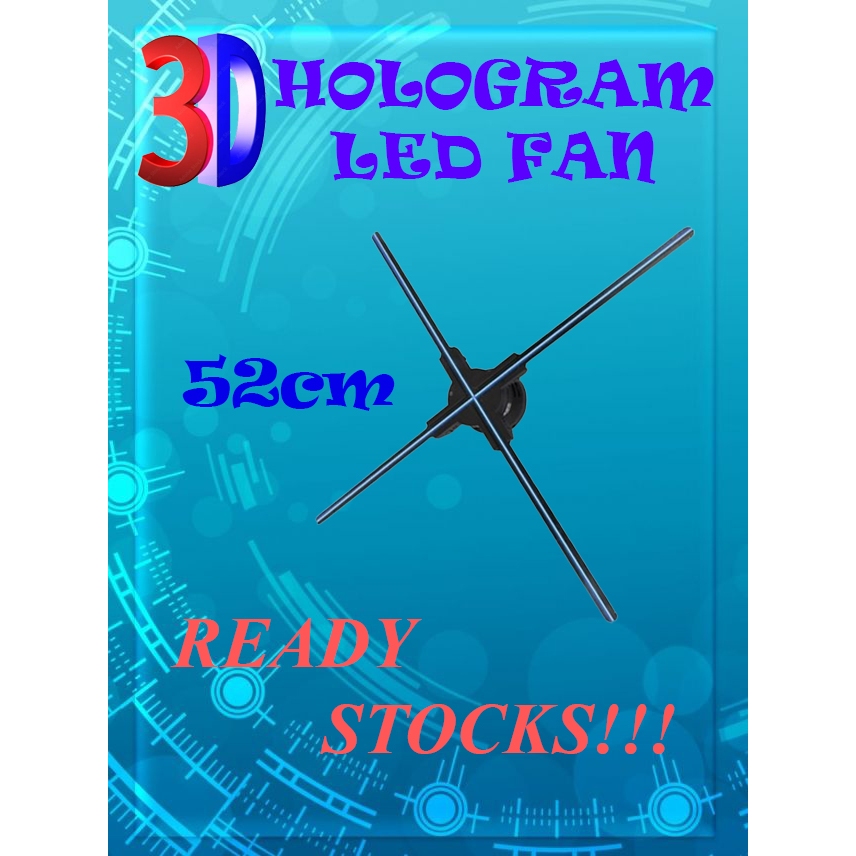 52CM 3D HOLOGRAM LED FAN l 576 LED BEADS - READY STOCKS 裸眼3D全息广告机 | Shopee Malaysia