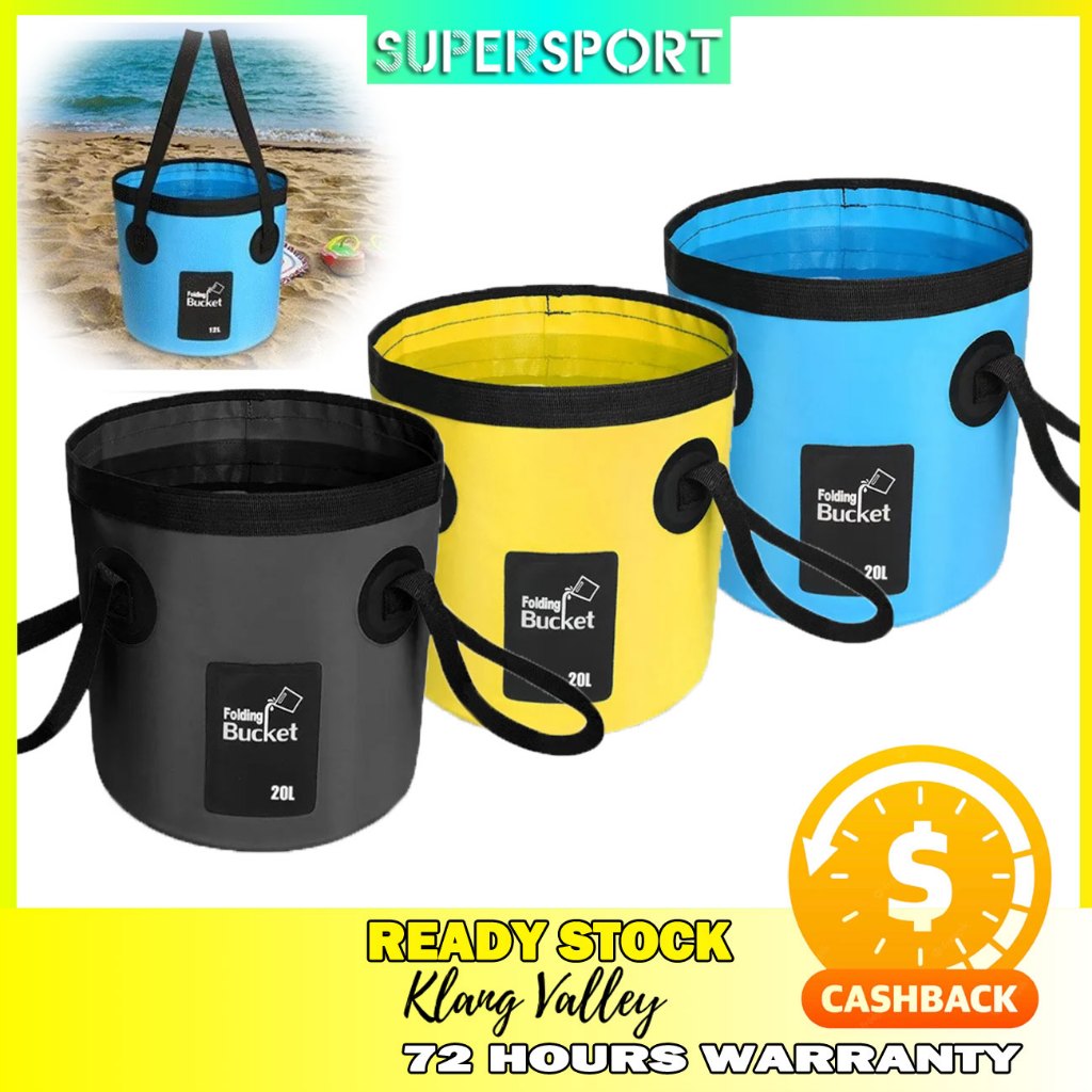 12L 20L Foldable Bucket Strong Flexible Portable Container with Handle ...