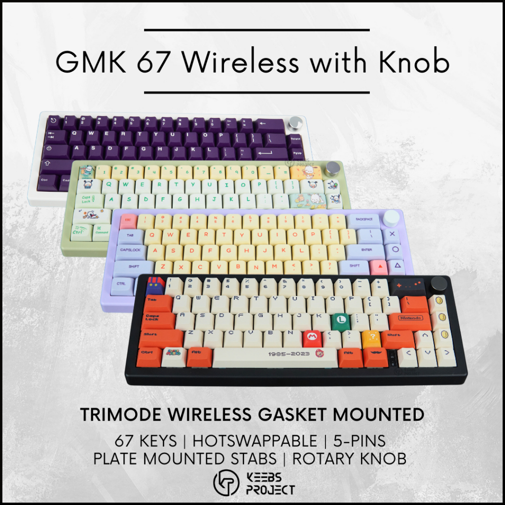[Ready Stock] GMK67 Wireless Trimode Gasket Mounted Mechanical Keyboard ...
