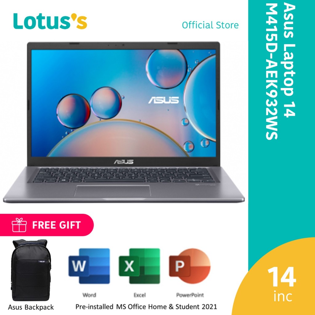 Asus Laptop 14 M415D-AEK932WS 14'' FHD Laptop Slate Grey ( Ryzen 3 ...